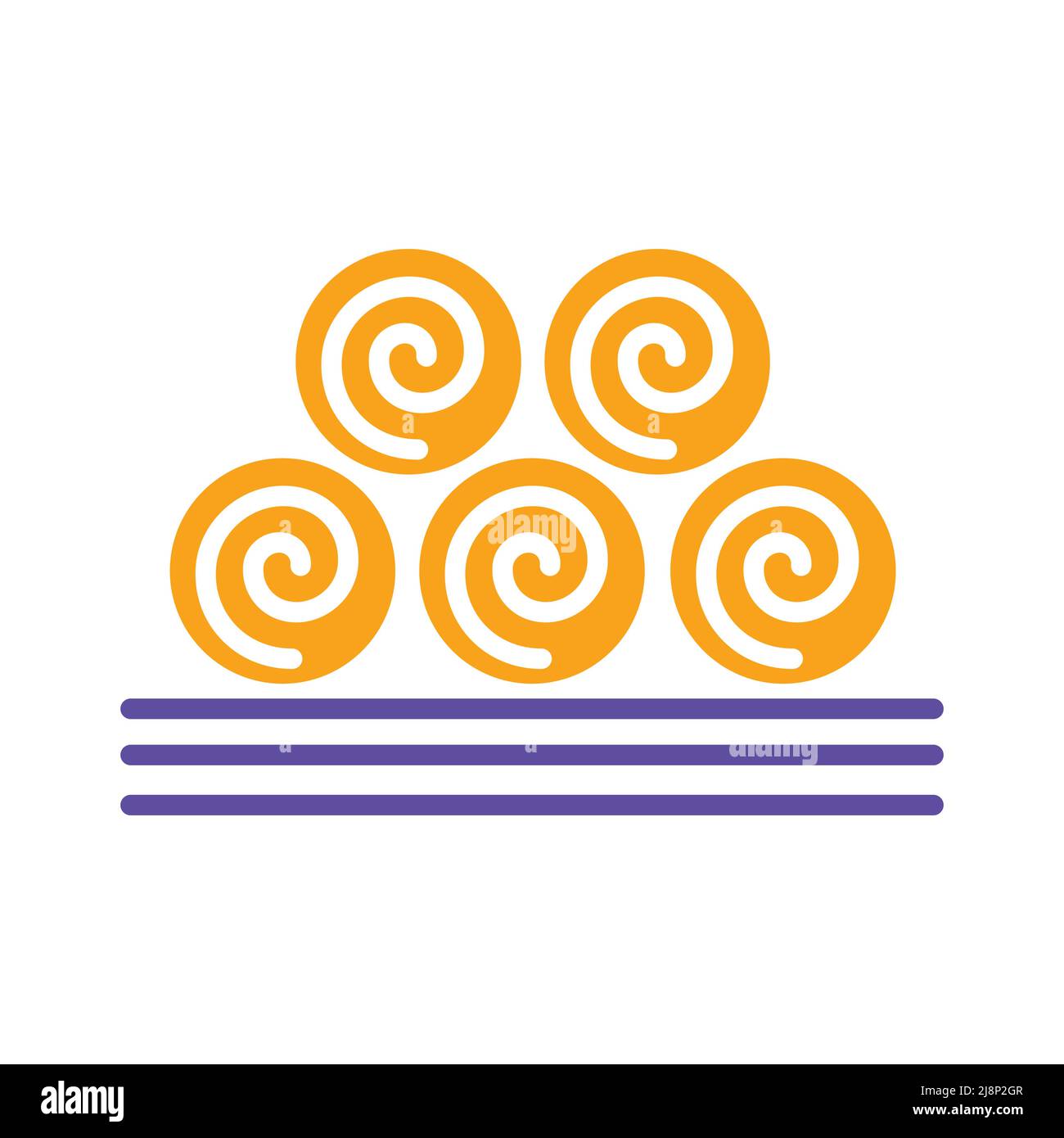 Round bales bale Stock Vector Images - Alamy