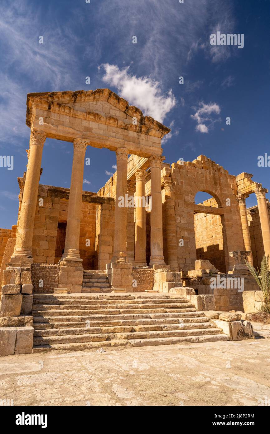 Ruins of the ancient Sufetula town, modern Sbeitla, Tunisia Stock Photo ...