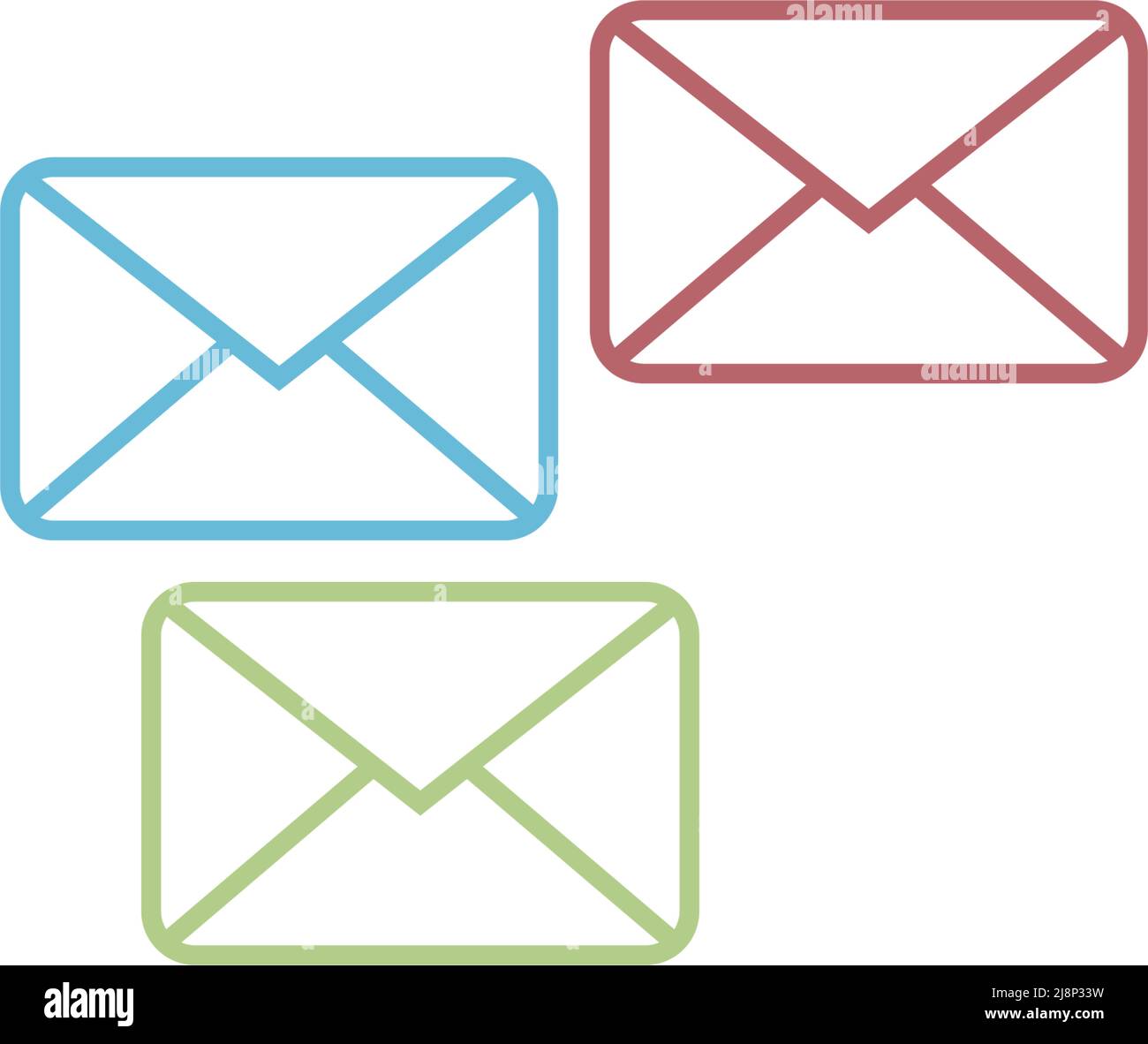Email, mail envelope icon logo illustration template Stock Vector Image ...