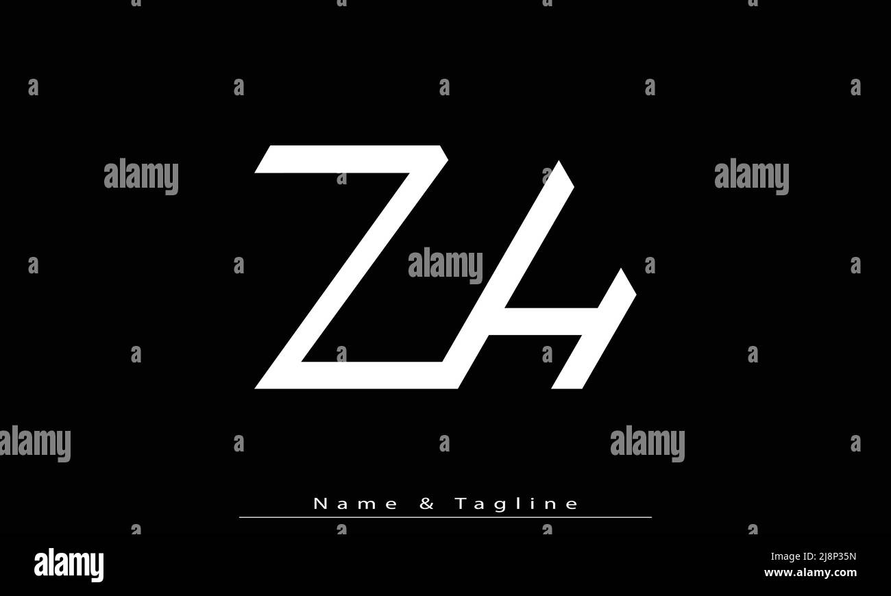 Alphabet letters Initials Monogram logo ZH , HZ Stock Vector Image ...
