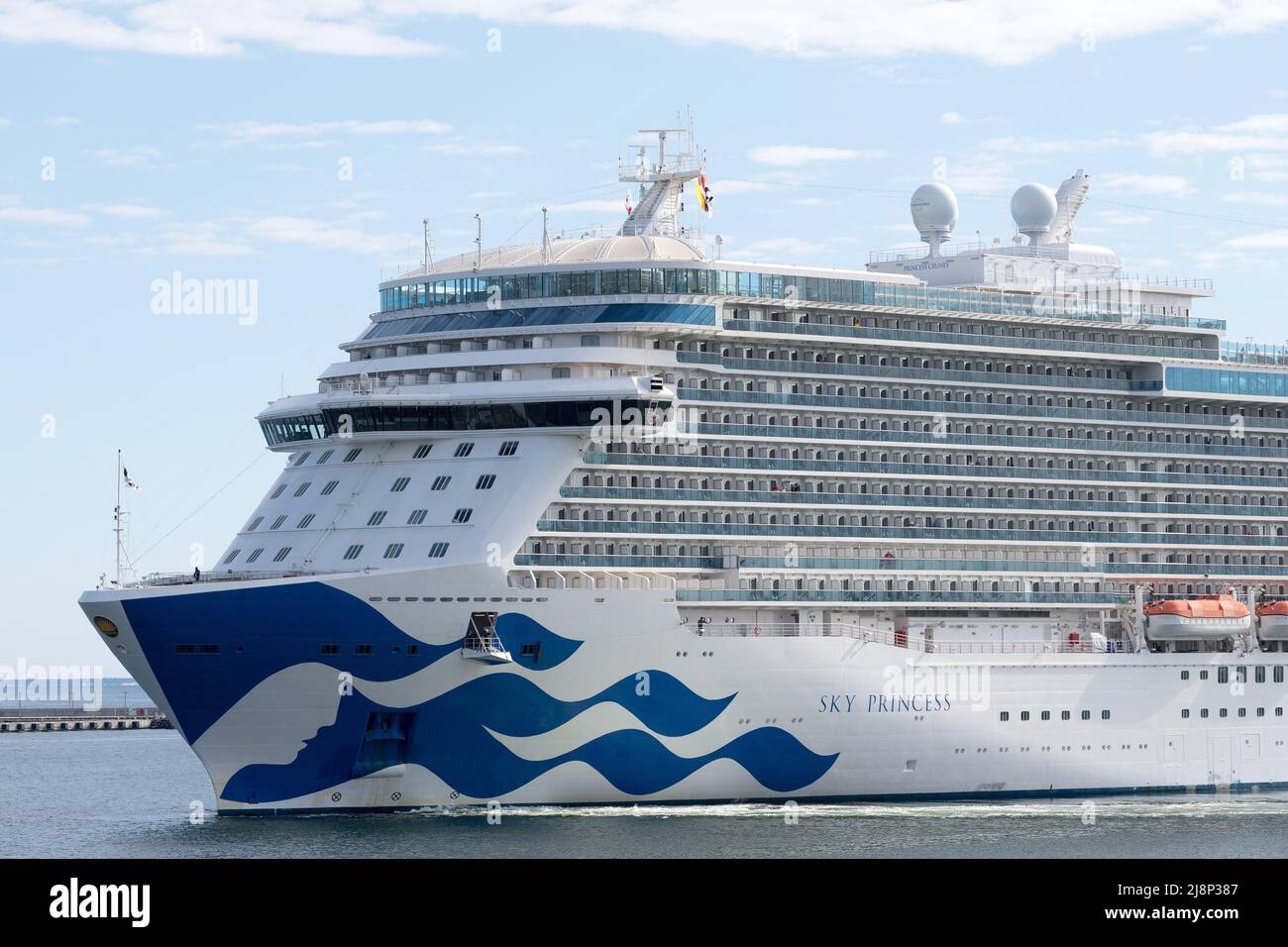 Sky Princess, a Royal-class cruise ship operated by Princess Cruises, a ...