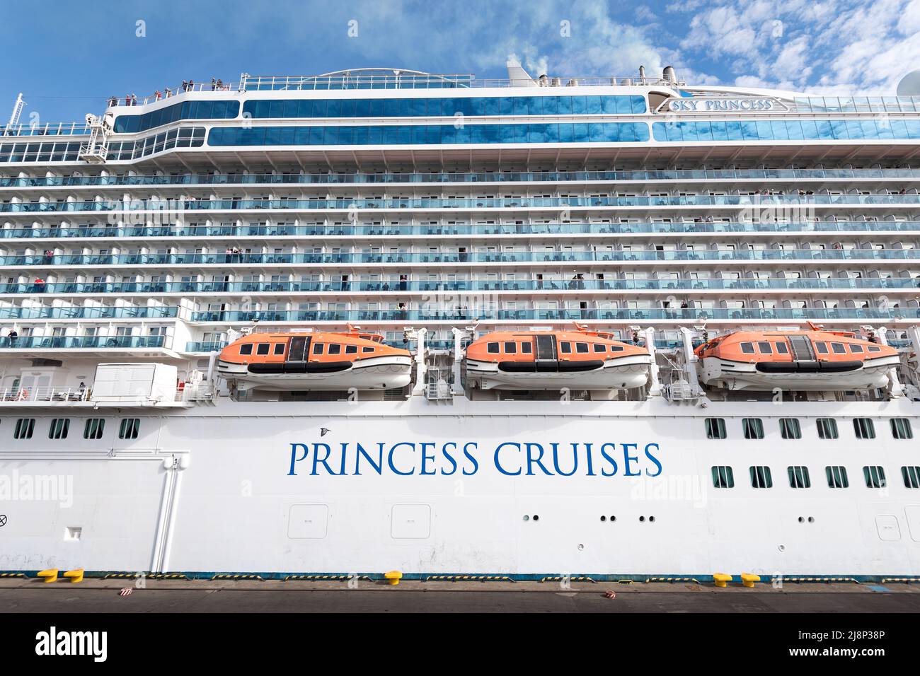 Sky Princess, a Royal-class cruise ship operated by Princess Cruises, a ...