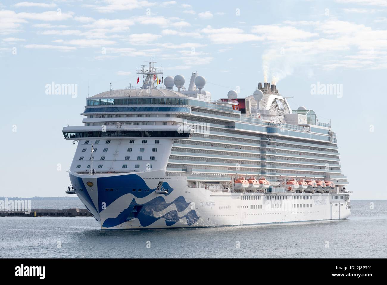 Sky Princess, a Royal-class cruise ship operated by Princess Cruises, a ...