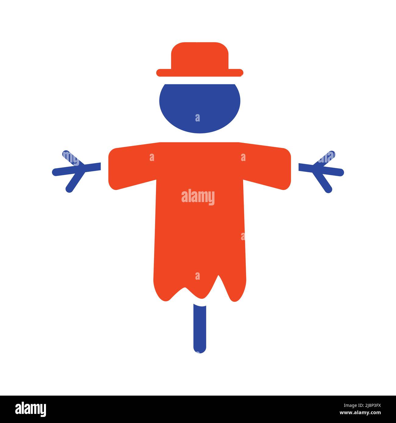 Scarecrow vector glyph icon. Graph symbol for agriculture, garden and ...