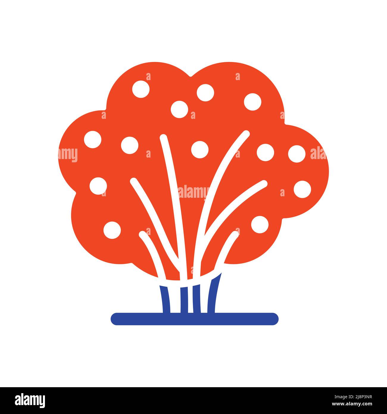 Garden bush with berries vector glyph icon. Graph symbol for ...