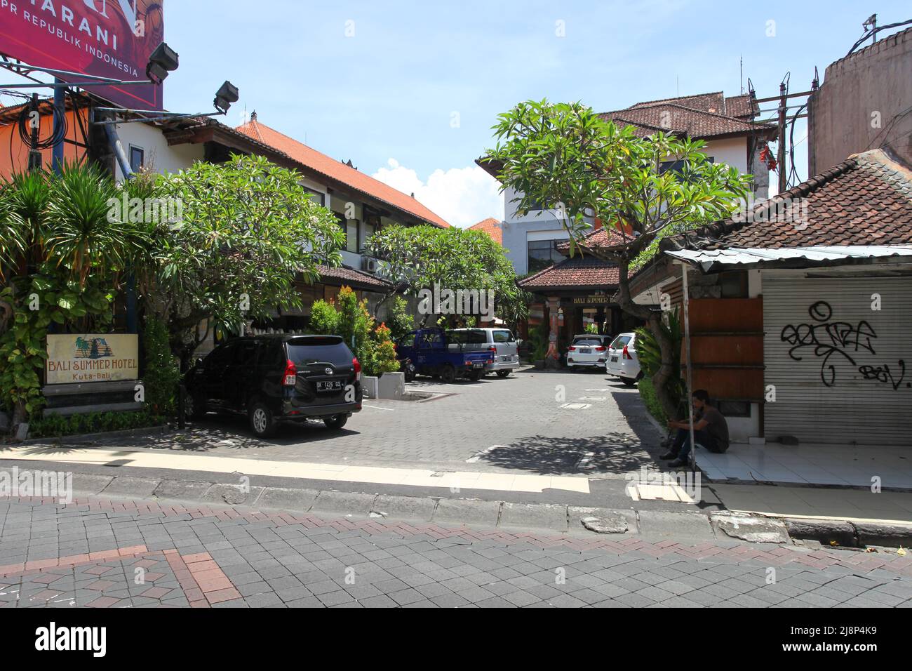 Entrance to Bali Summer Hotel on Jalan Pantai Kuta in Kuta, Bali ...
