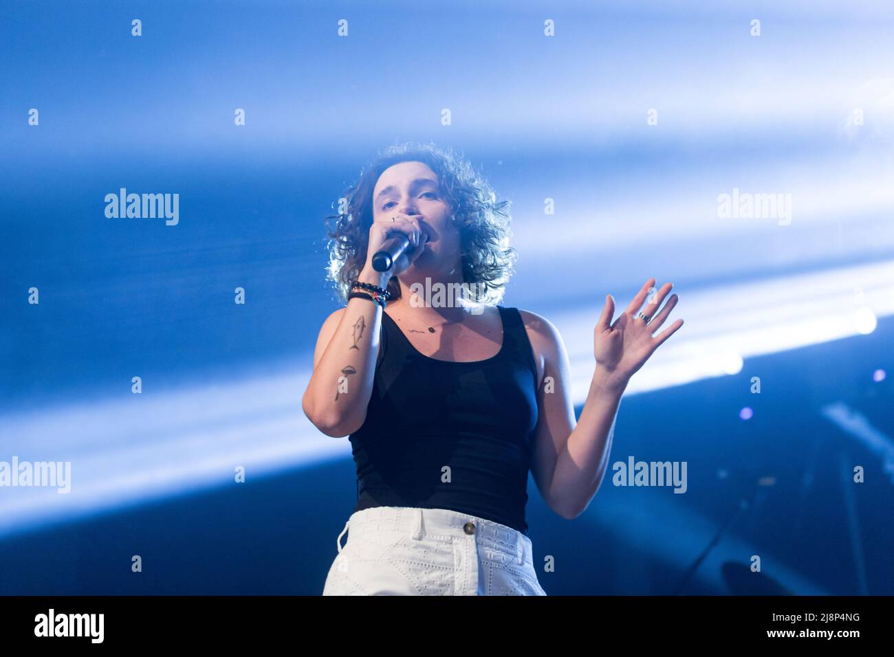 2022-05-17 the italian rapper Madame performs live in Turin Stock Photo ...
