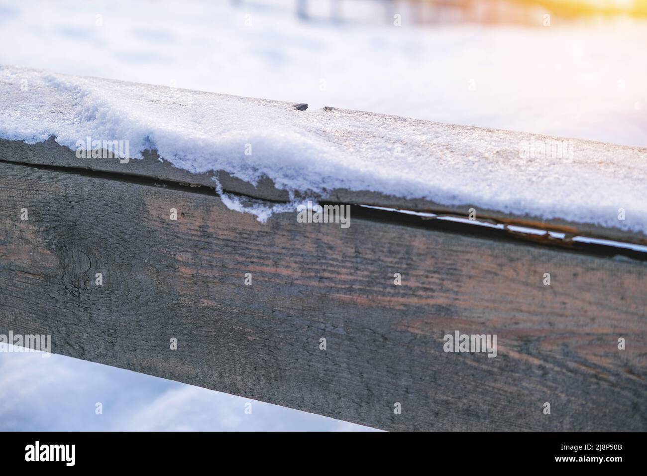 A layer of snow on the surface. Snowy winter Stock Photo - Alamy
