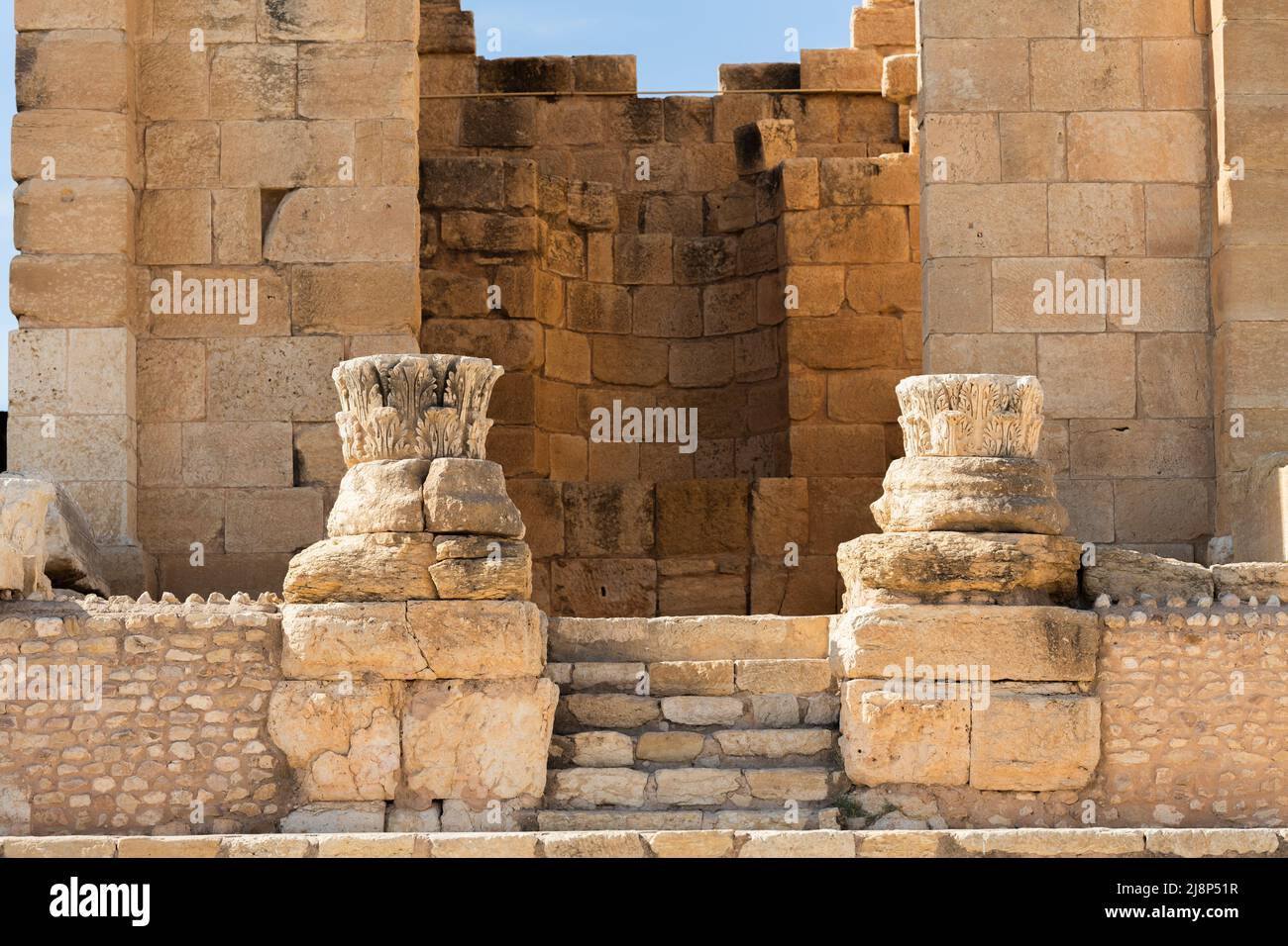 Ruins of the ancient Sufetula town, modern Sbeitla, Tunisia Stock Photo ...