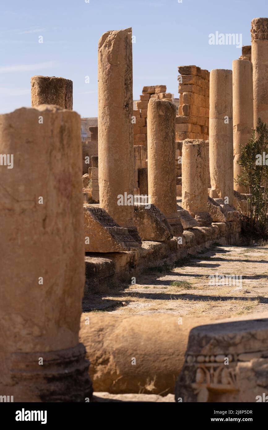 Ruins of the ancient Sufetula town, modern Sbeitla, Tunisia Stock Photo ...