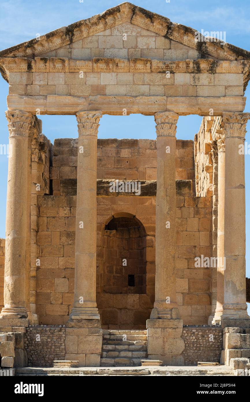 Ruins of the ancient Sufetula town, modern Sbeitla, Tunisia Stock Photo ...