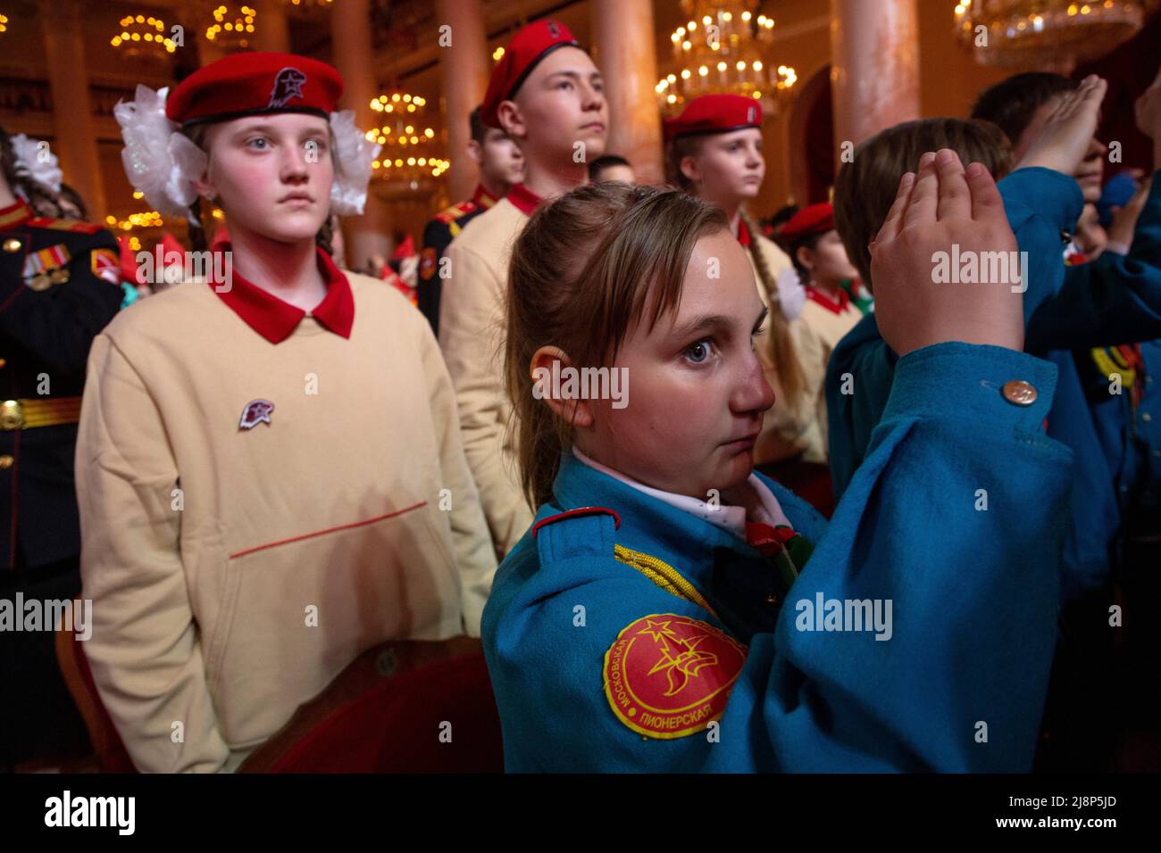 Moscow, Russia. 17th May, 2022. Representatives of the pioneer movement ...