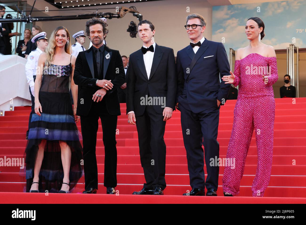 Cannes, France. 17th May, 2022. Matilda Anna Ingrid Lutz, Romain Duris ...