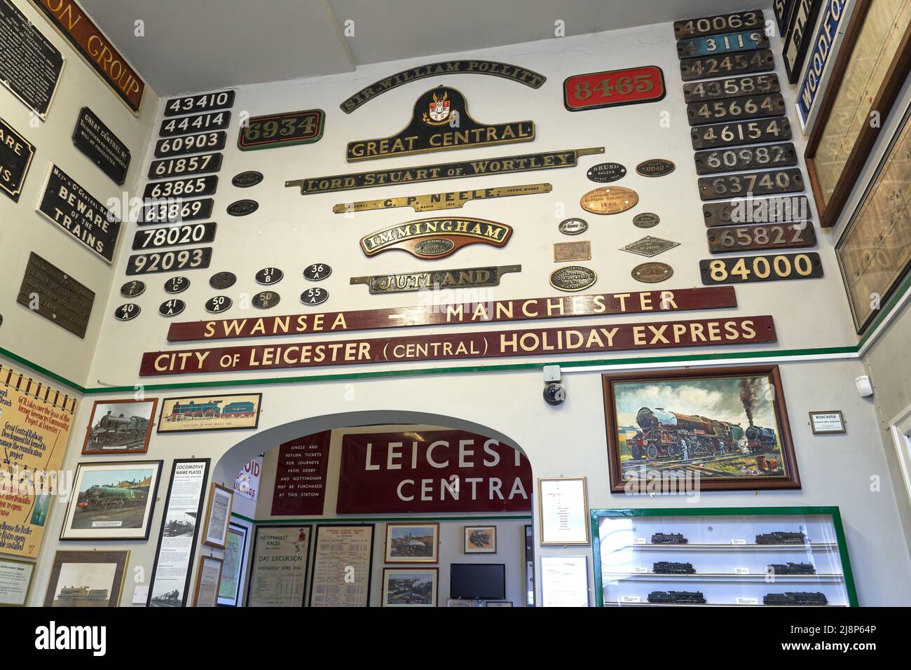 Old railroad name plates in amuseum Stock Photo - Alamy