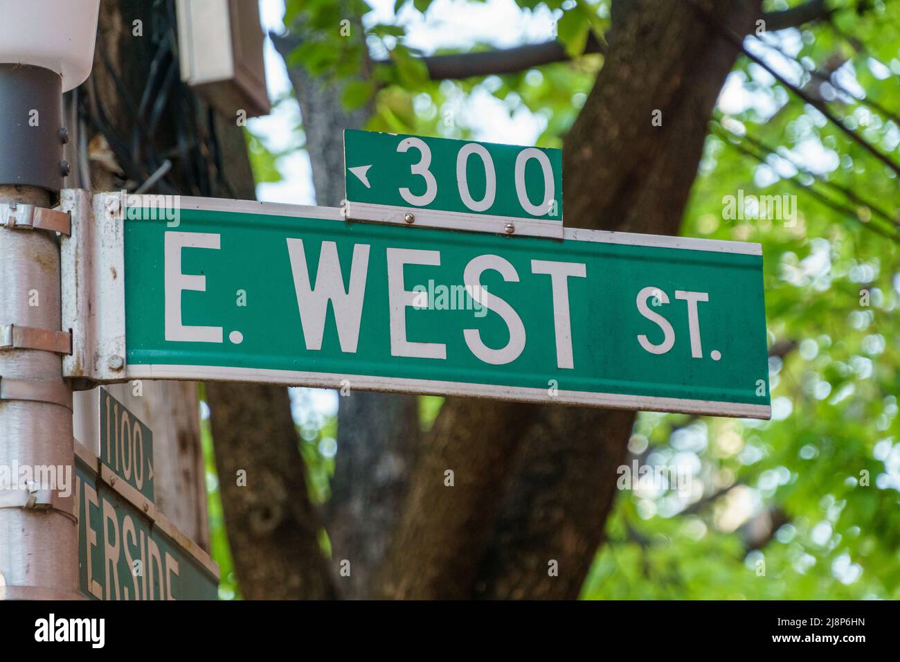 East West Street - an unlikely street sign in Baltimore, Maryland Stock ...