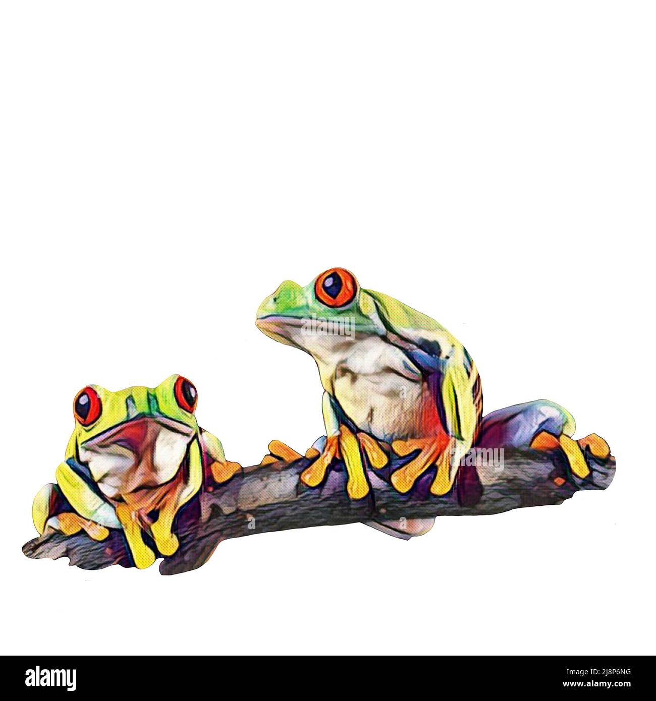 Easy to cut, hand drawn frog on a white background for your creativity ...