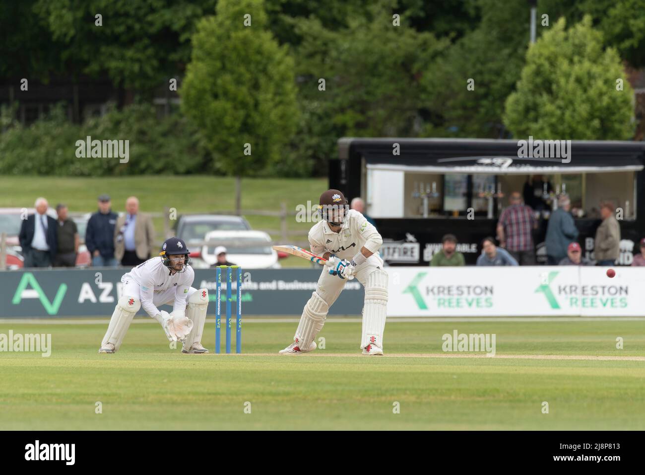 Ben Foakes Surrey and Ollie Robinson Kent in a Surrey v Kent county ...