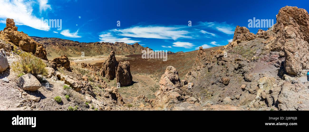 Amazing volcanic rock formations, Roques de Garcia, Tenerife, Canary ...