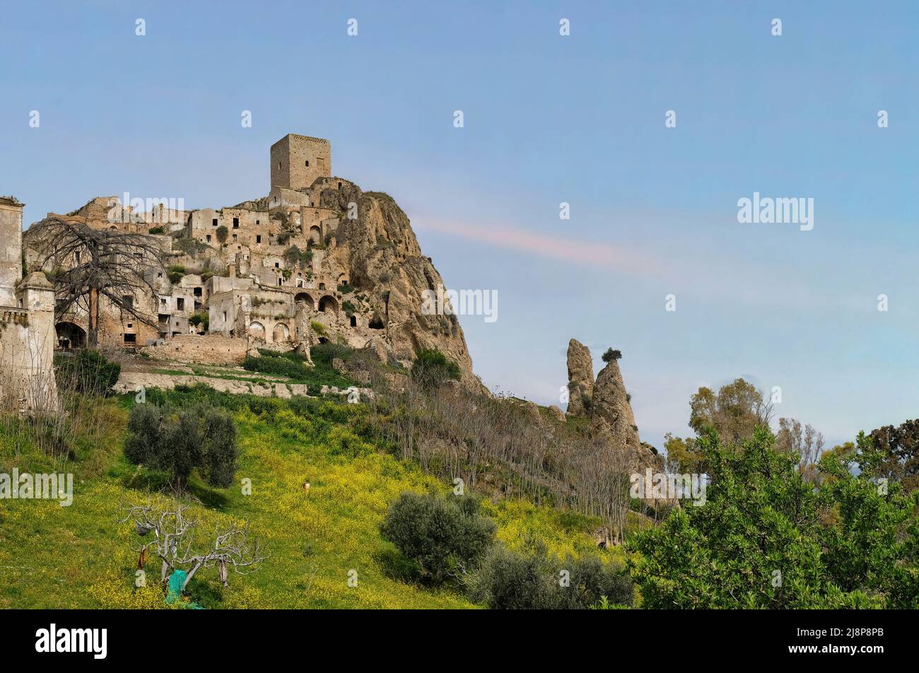 Craco (Italy) - The ruins of the ghost town among the hilly gullies of ...