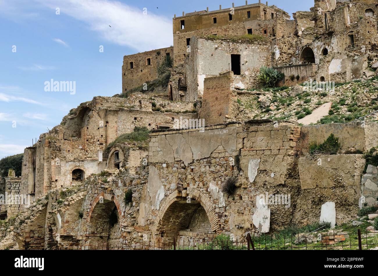 Craco (Italy) - The ruins of the ghost town among the hilly gullies of ...