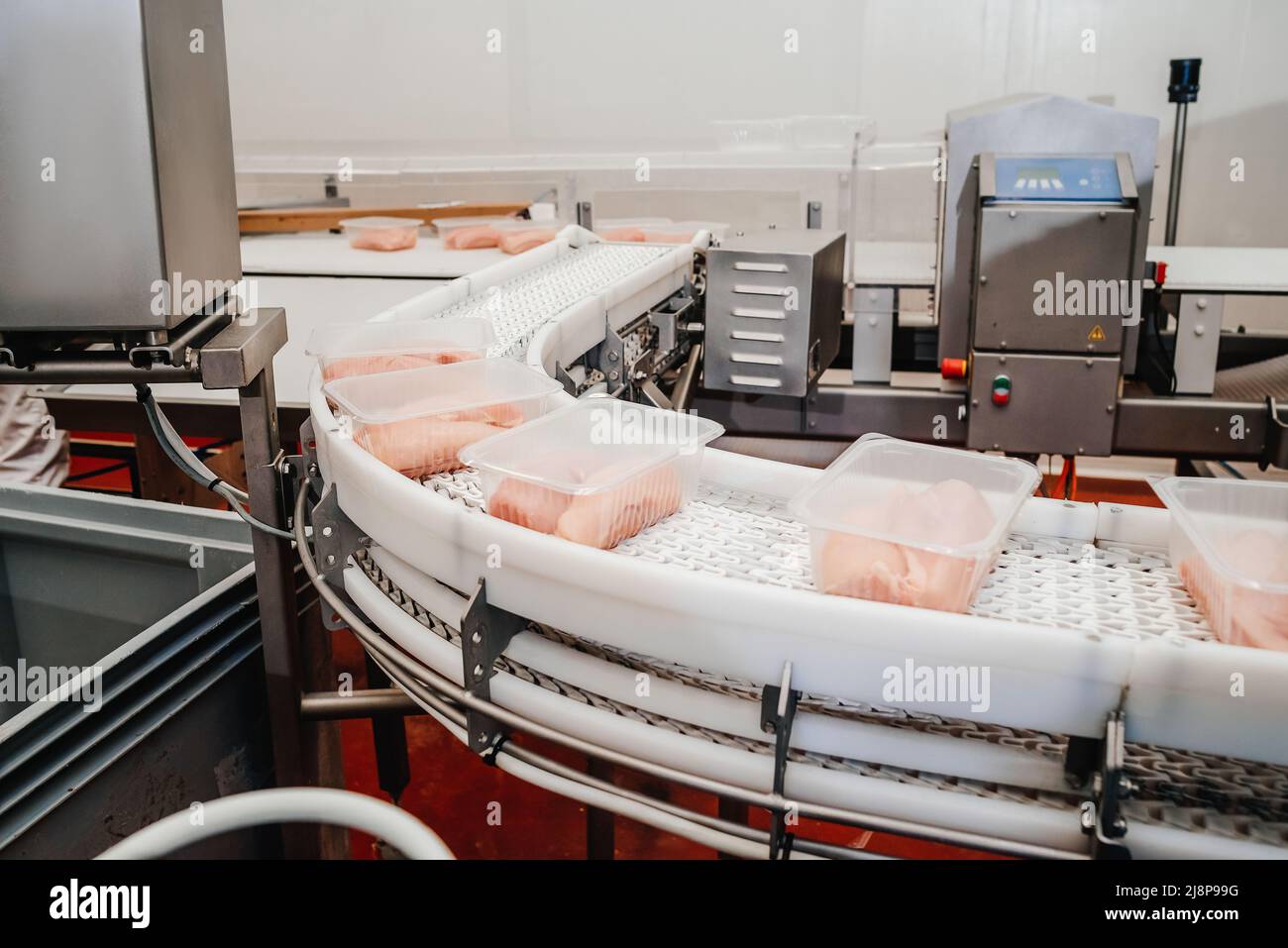 Automated production line in modern food factory.A modern plant.Factory ...
