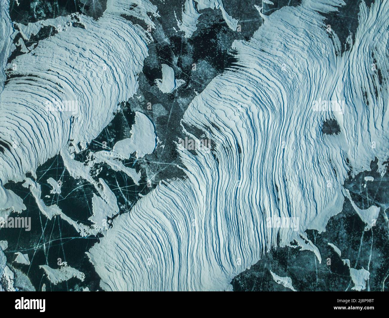 textures and snow curves from aerial view Stock Photo - Alamy