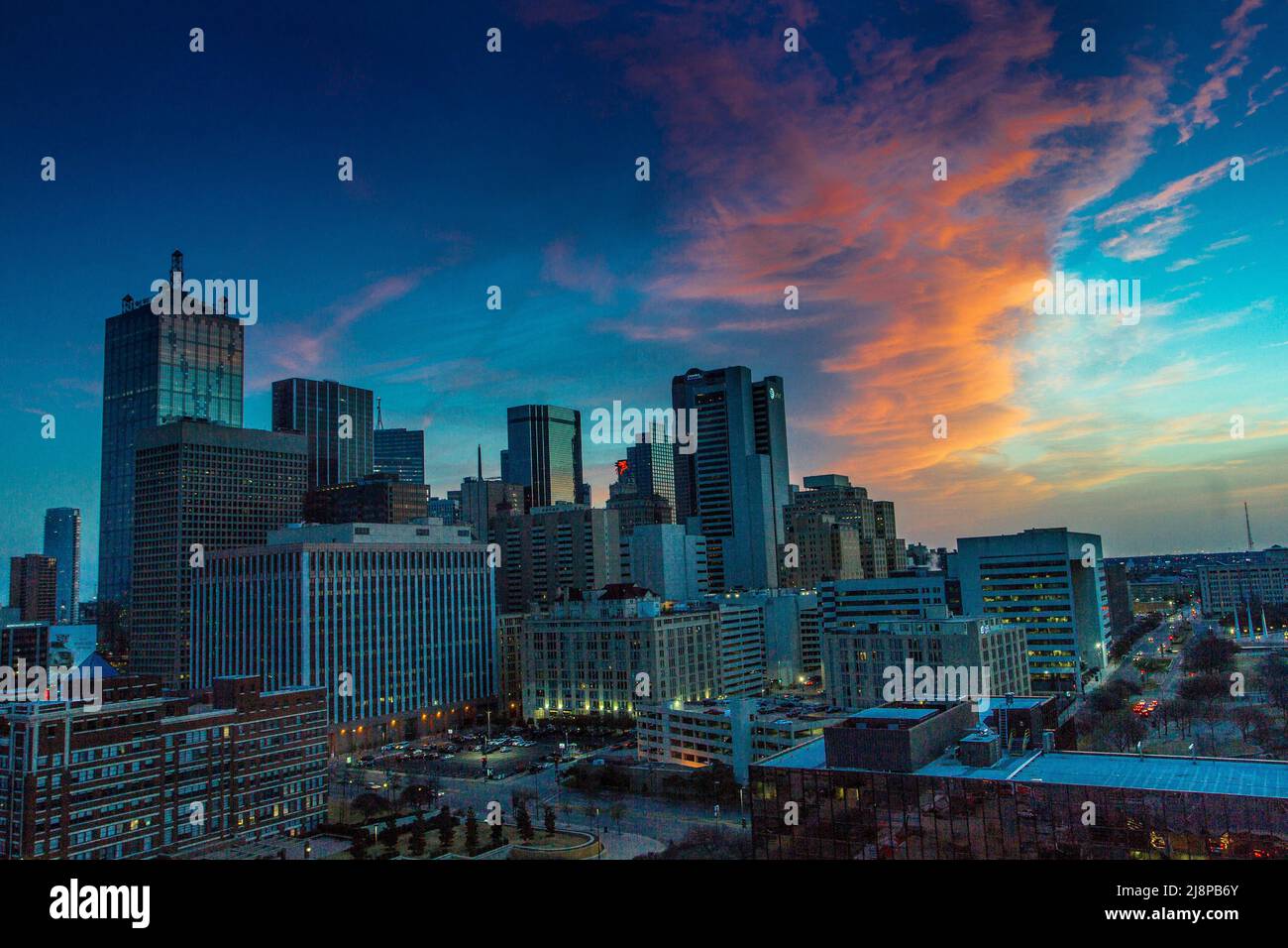 Early Morning over Dallas, Texas Stock Photo - Alamy