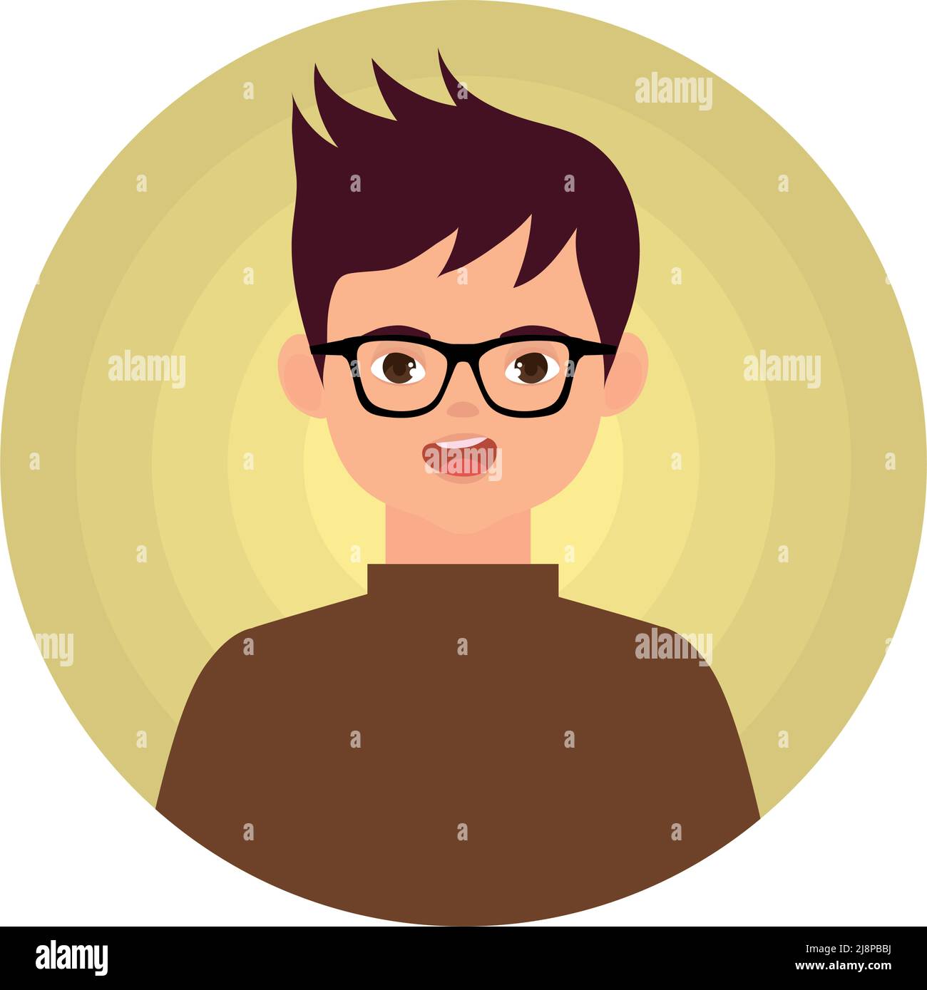 avatar nerd man Stock Vector Image & Art - Alamy