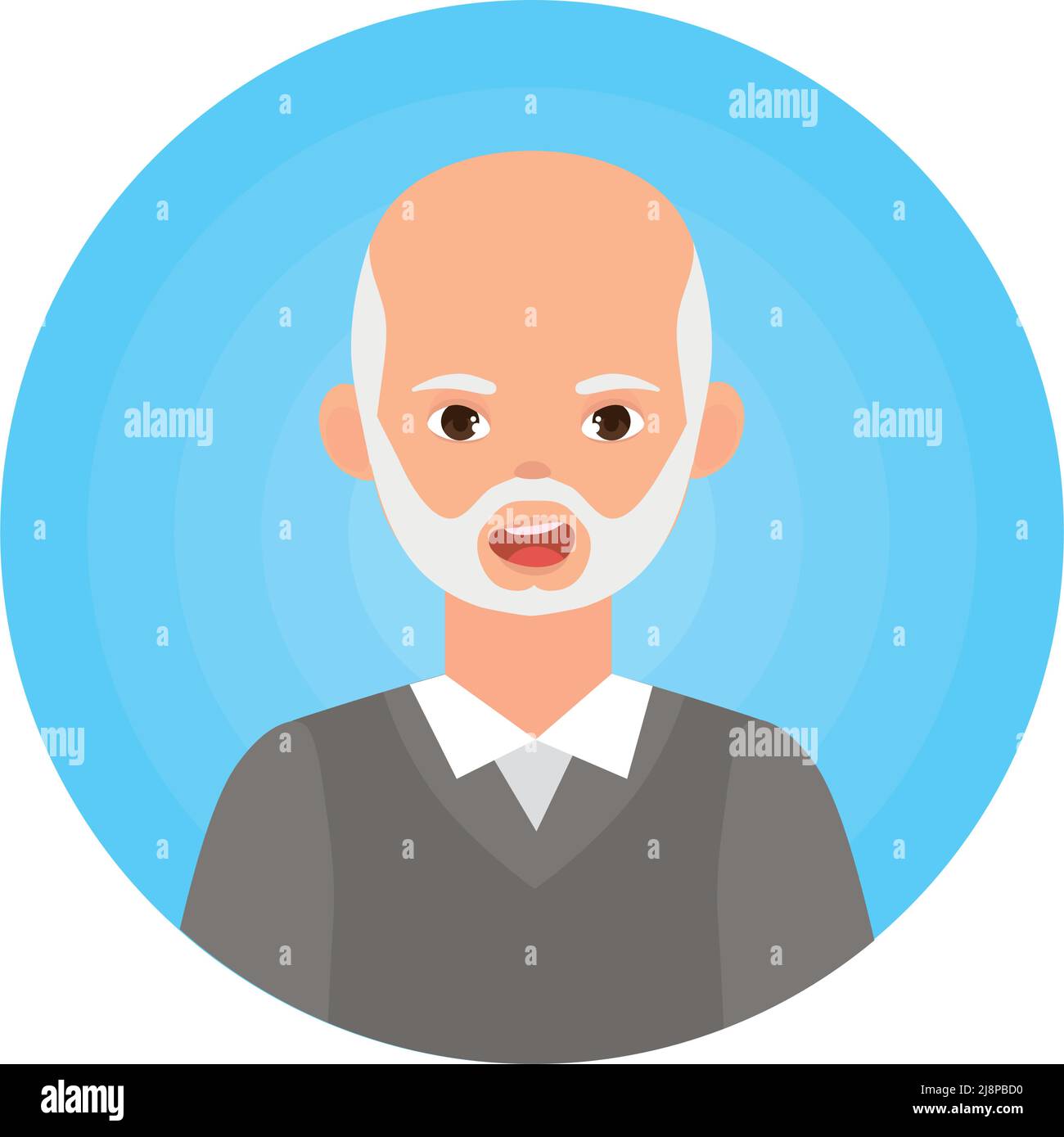 avatar old man Stock Vector Image & Art - Alamy