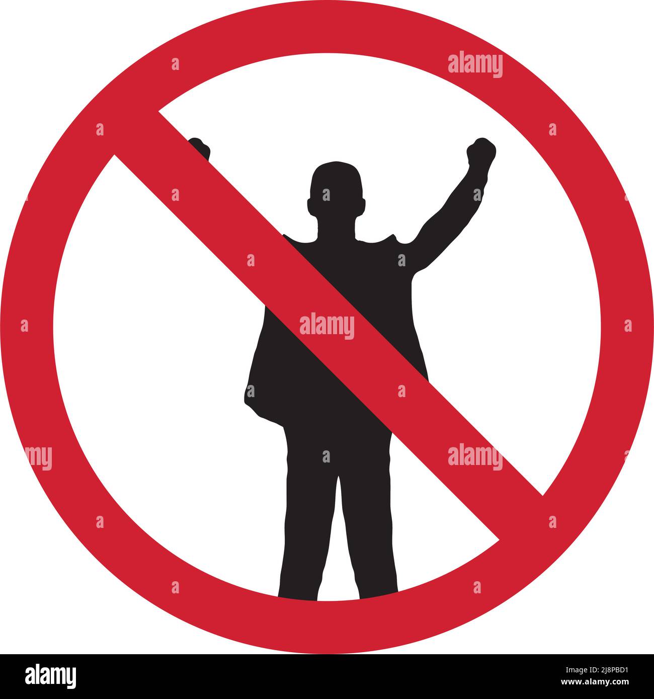 No strike prohibition sign Stock Vector Images - Alamy