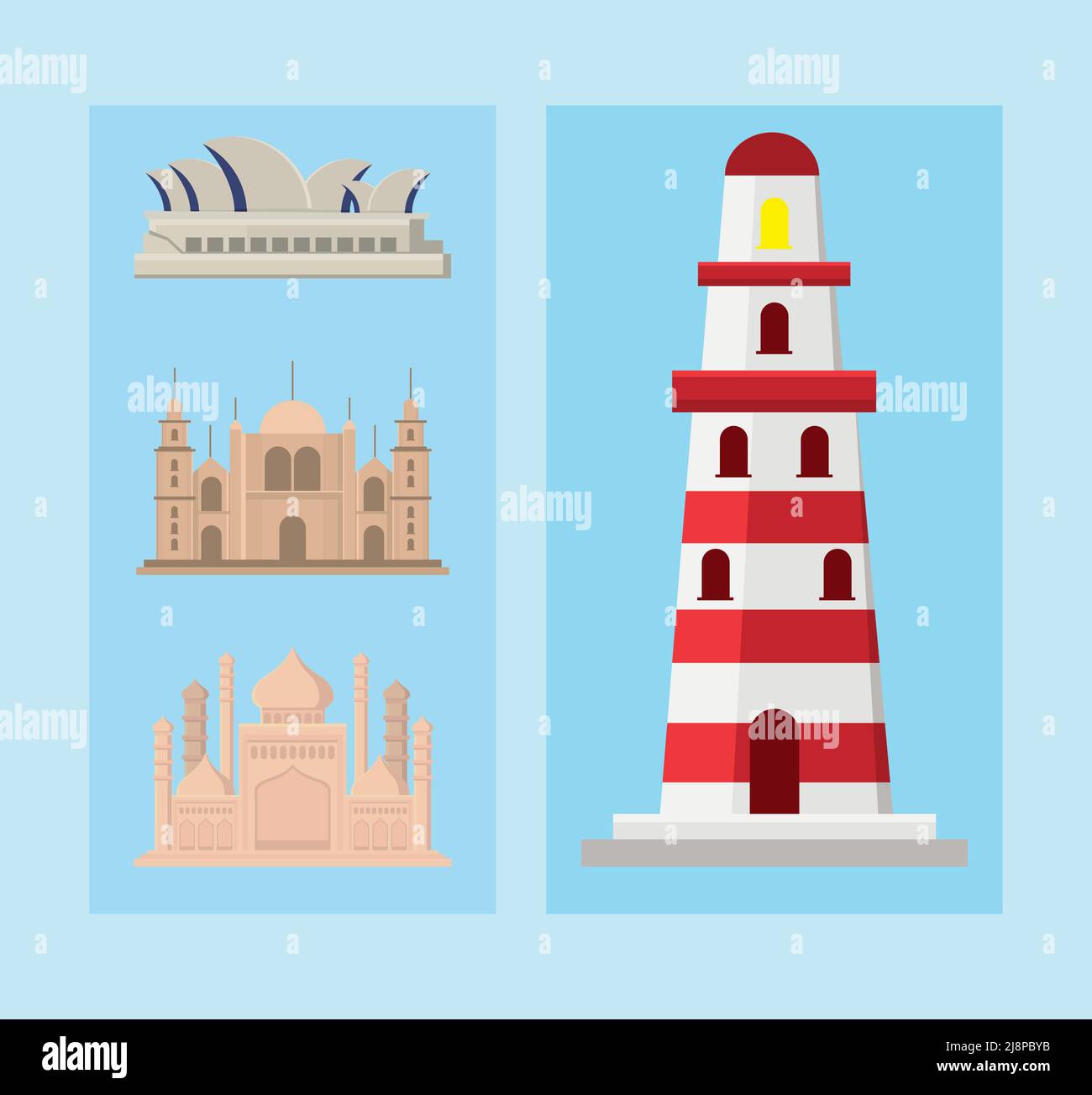 set of landmarks tourism Stock Vector Image & Art - Alamy