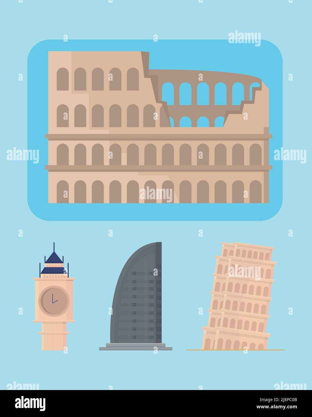 icons world landmarks Stock Vector Image & Art - Alamy