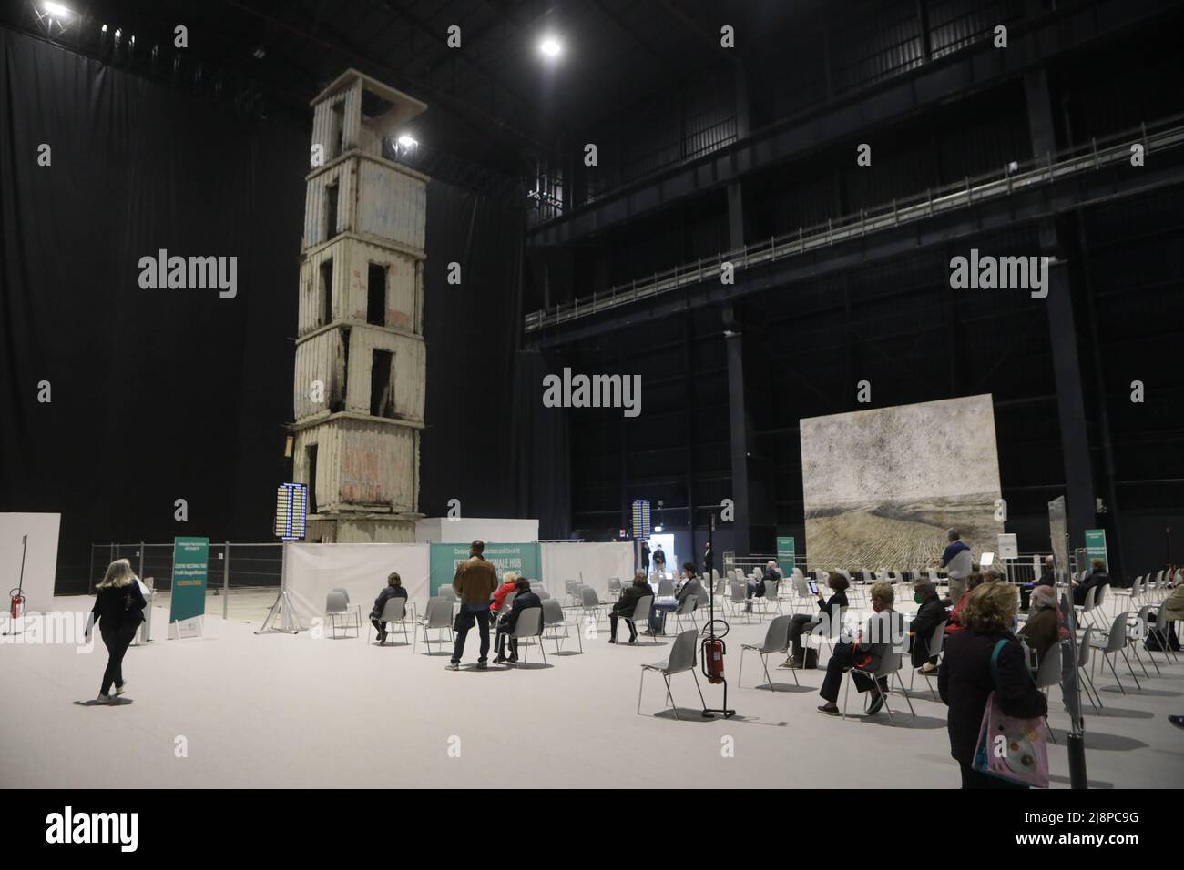 Inauguration of the Coronavirus vaccine centre at Hangar Bicocca in ...