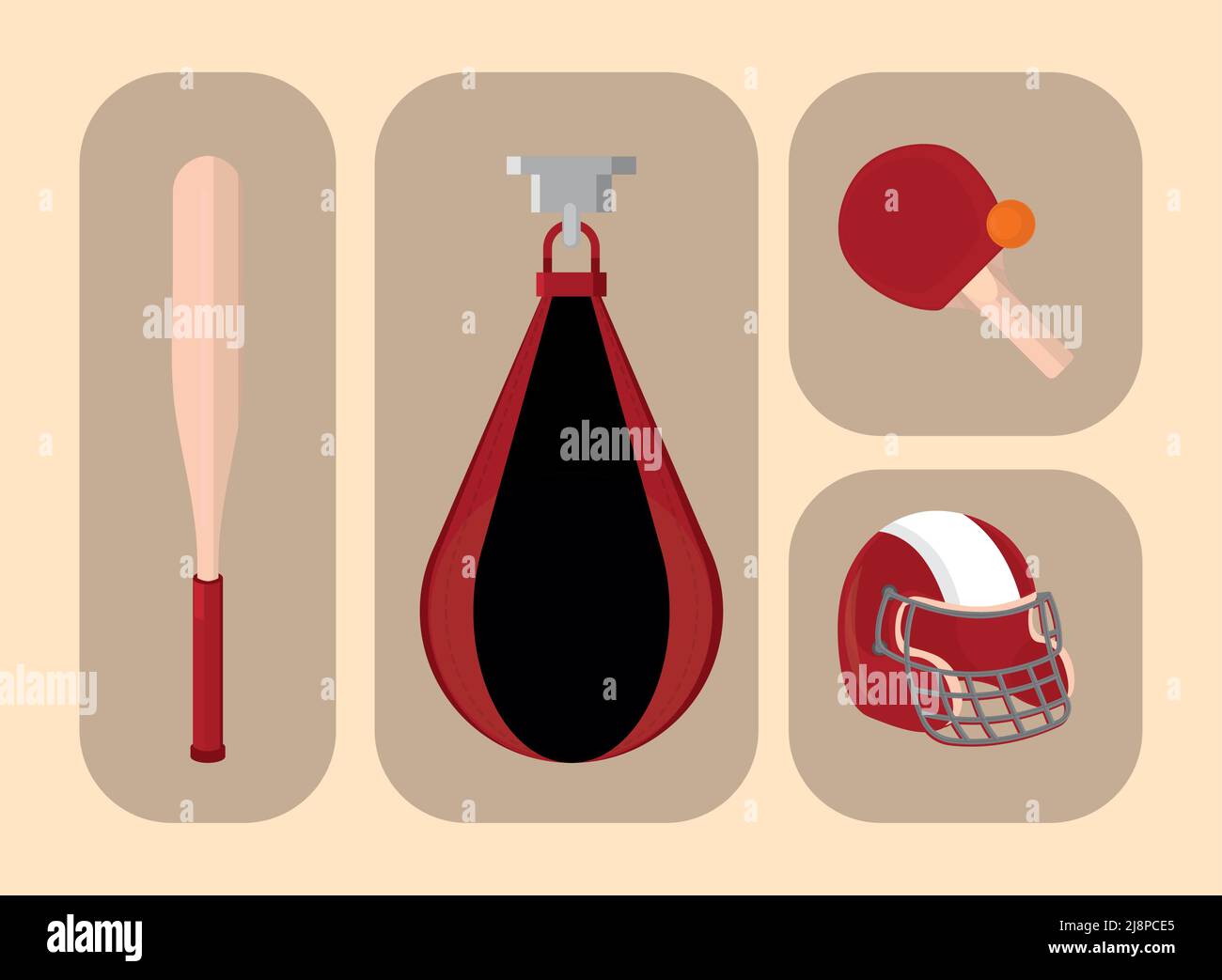 set of sports equipment Stock Vector Image & Art - Alamy