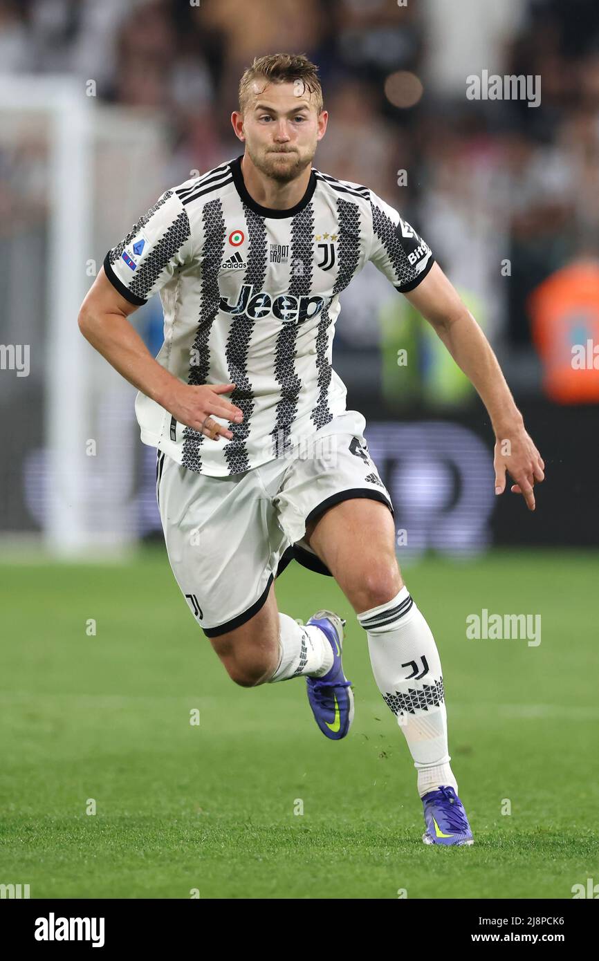 Turin, Italy, 16th May 2022. Matthijs De Ligt of Juventus during the Serie A match at Allianz ...