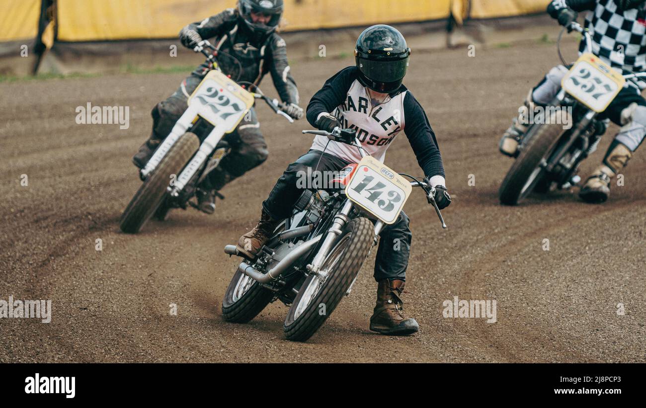 Flat track racing Stock Photo - Alamy