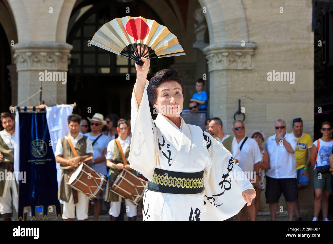 A traditional Japanese dance performance during a festival at Liberty ...