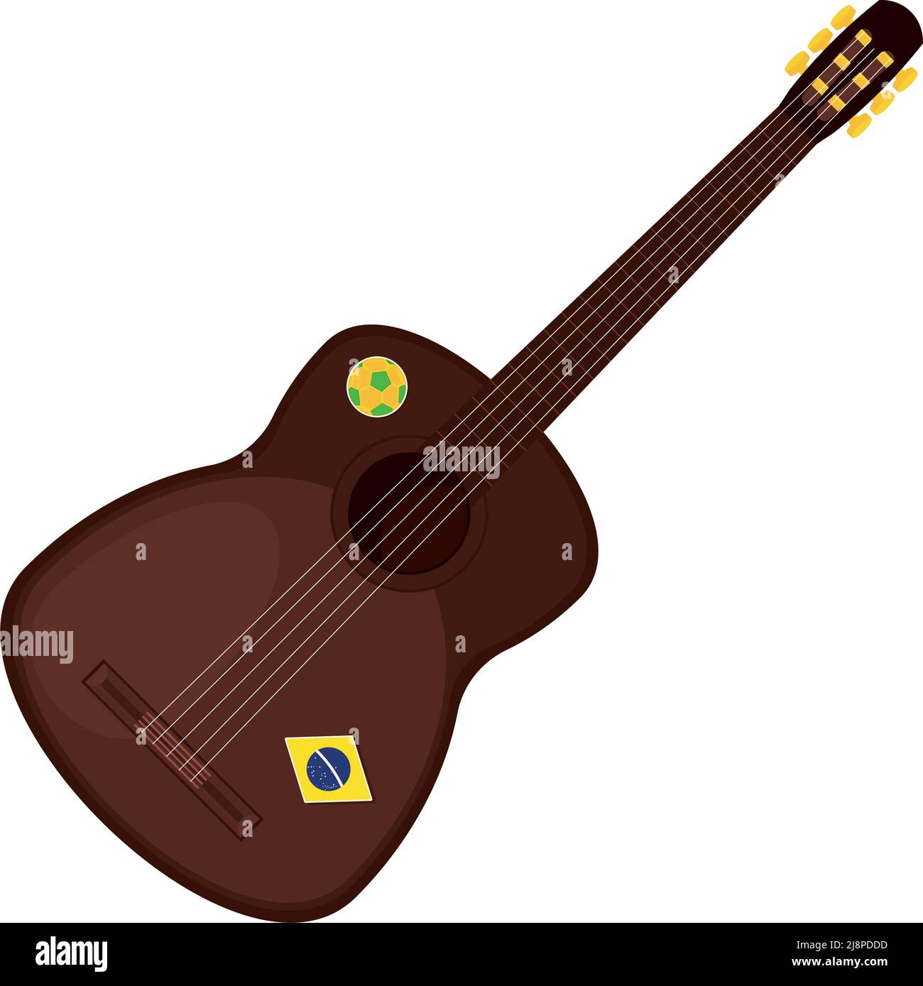 guitar with brazil flag Stock Vector Image & Art - Alamy