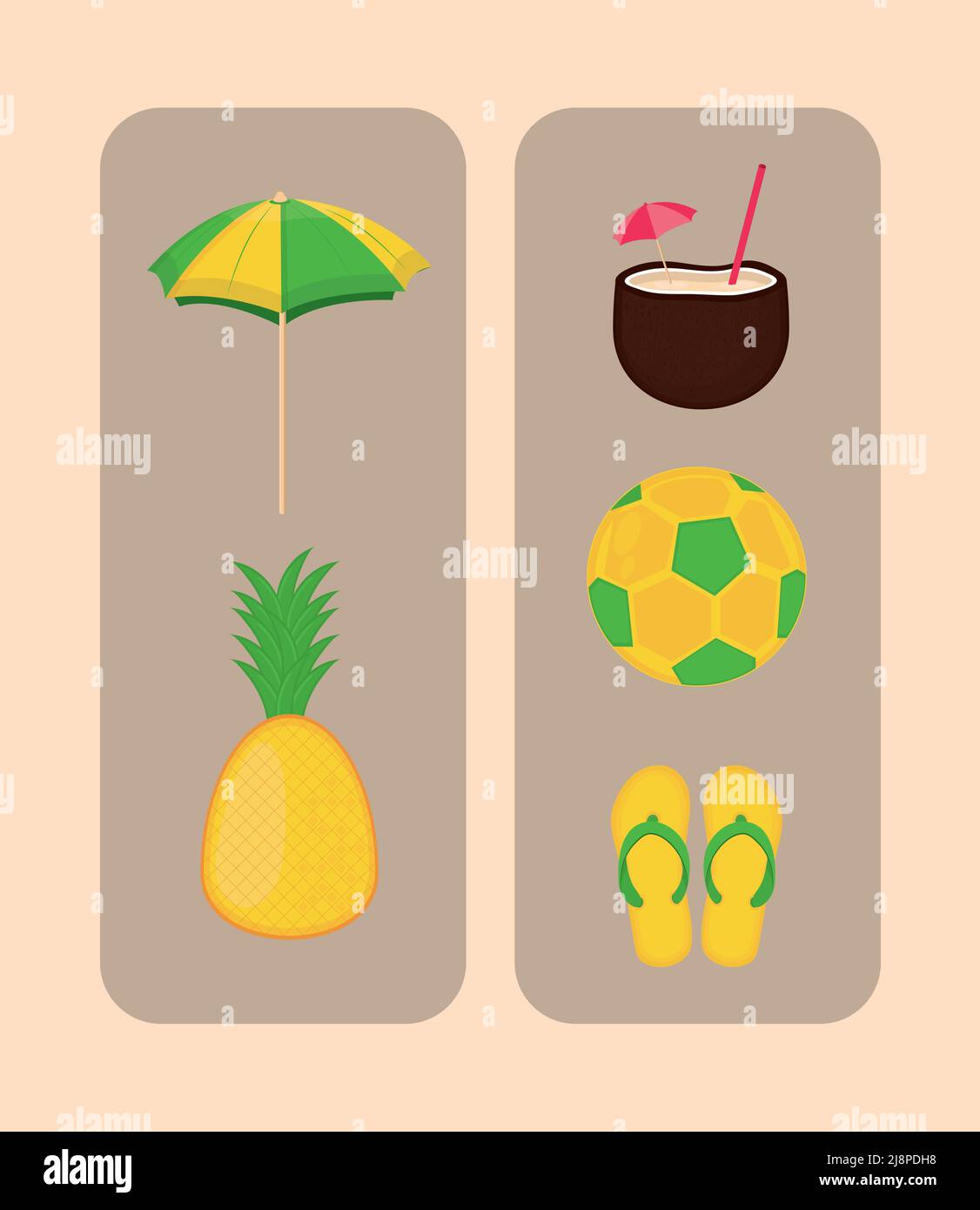 icons set brazil Stock Vector Image & Art - Alamy