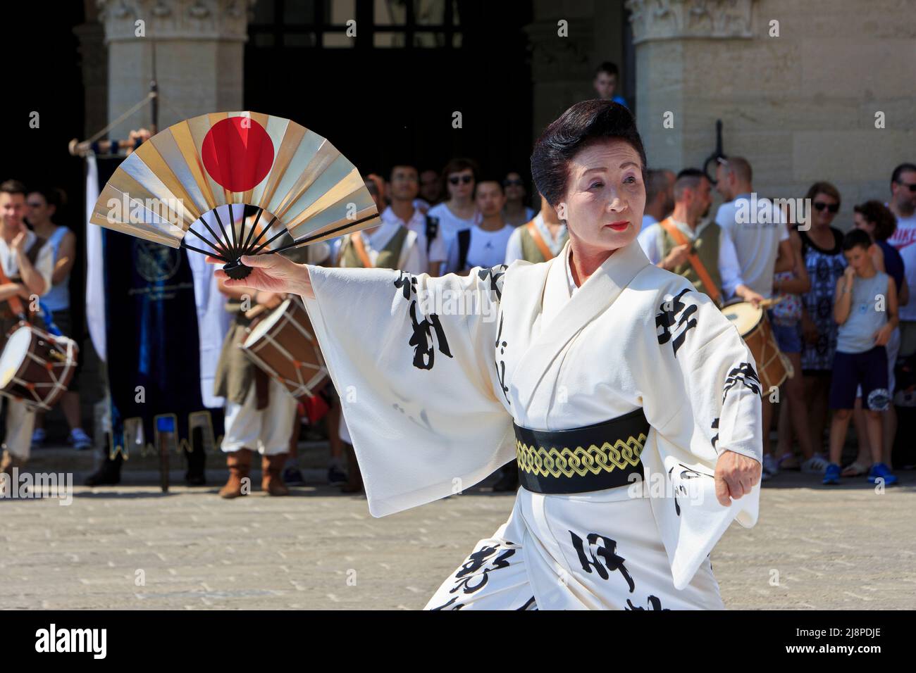 A traditional Japanese dance performance during a festival at Liberty ...