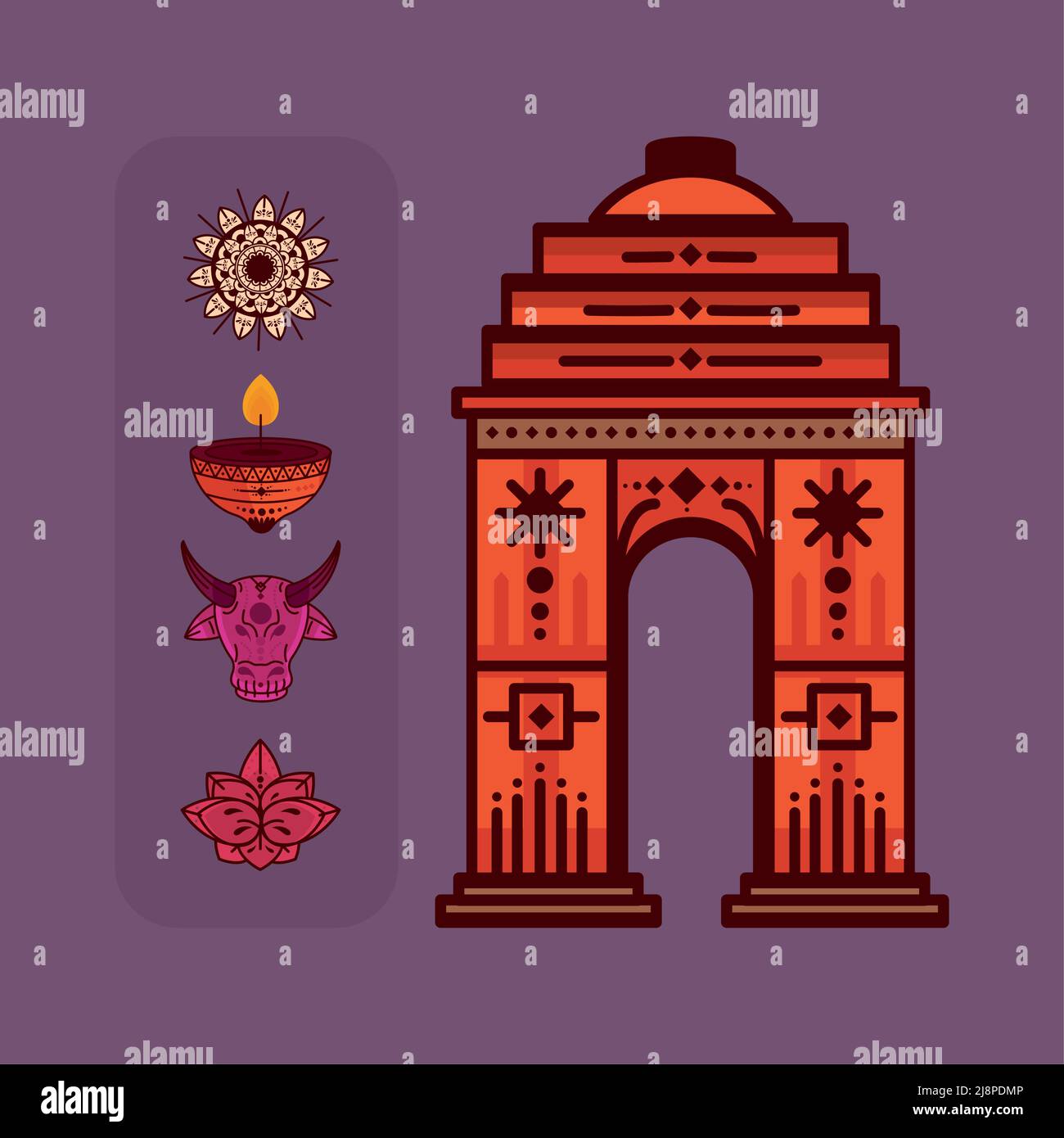 icons india culture Stock Vector Image & Art - Alamy