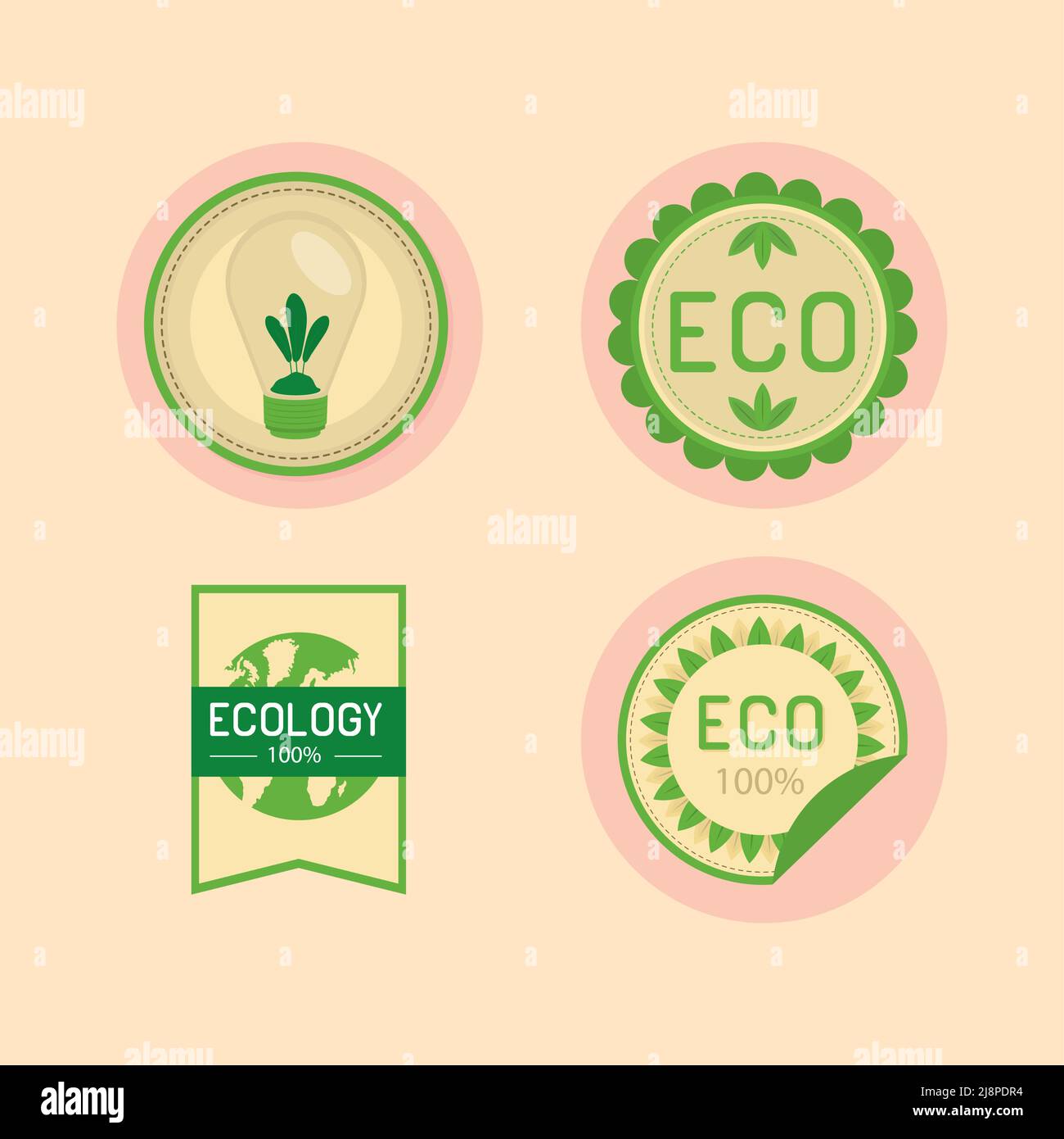 label and sticker ecology Stock Vector Image & Art - Alamy