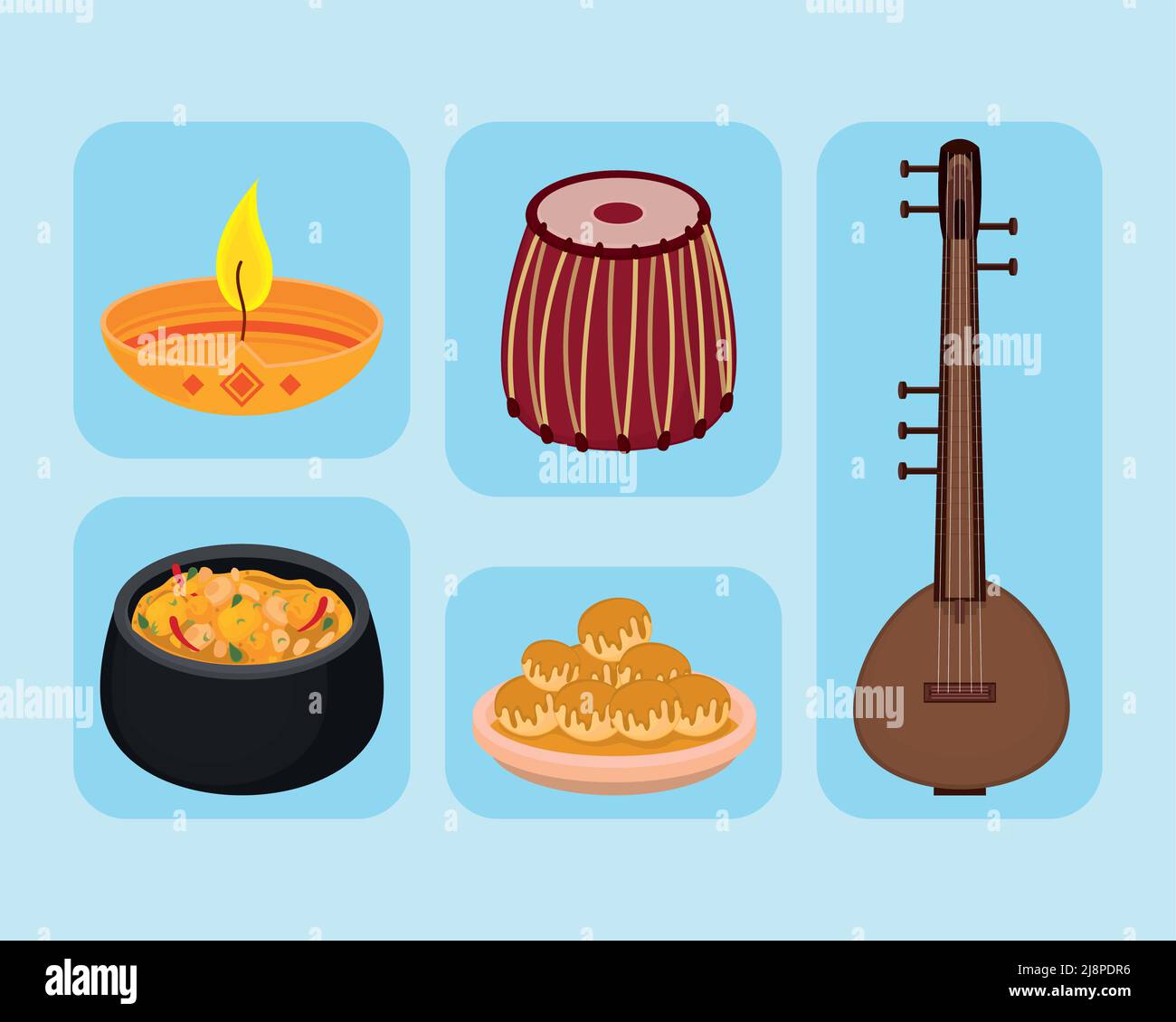 india food and instruments Stock Vector Image & Art - Alamy