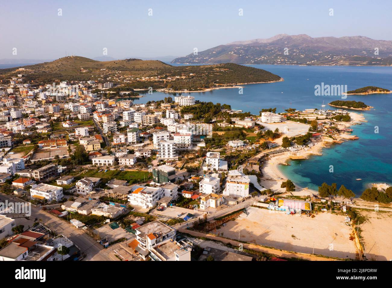 High angle view of Ksamil, Albania Stock Photo - Alamy