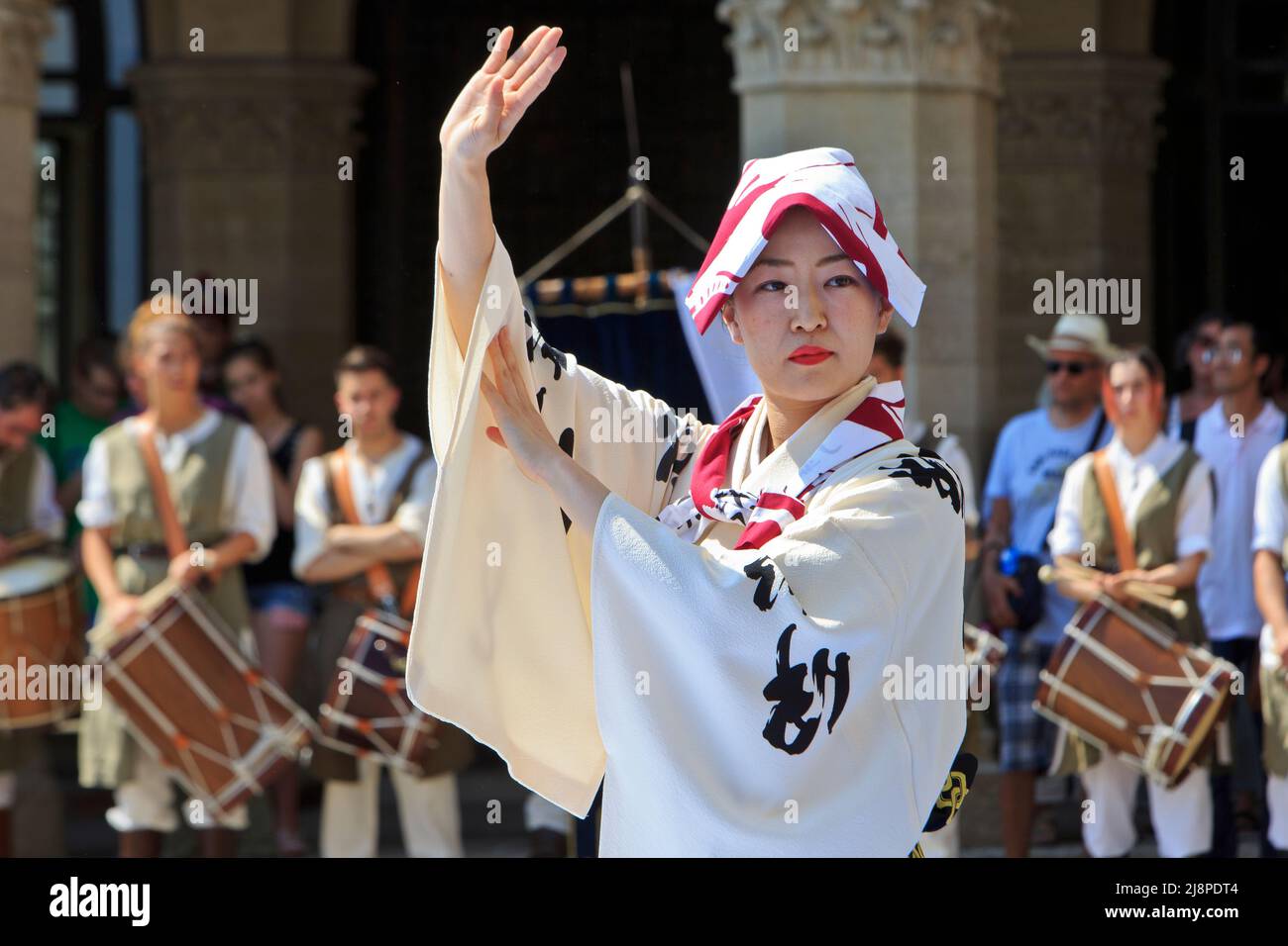 A traditional Japanese dance performance during a festival at Liberty ...