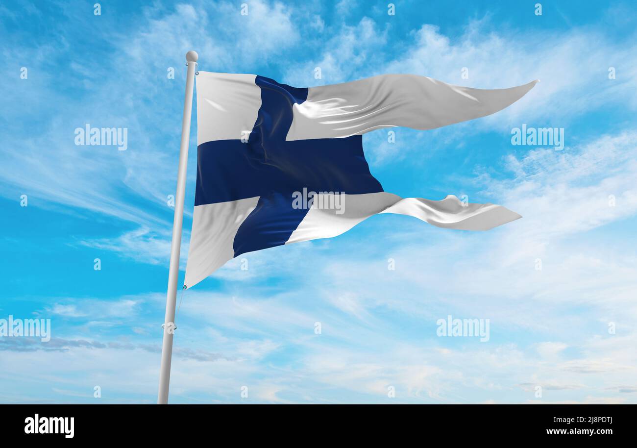 official flag of Pennant of Commander of Naval Squadron , Finland at ...