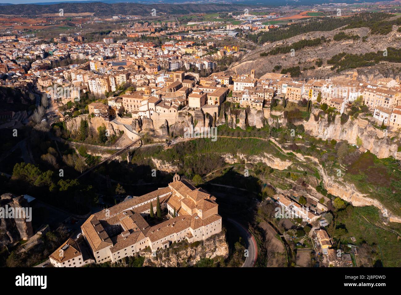 Drone photo of Spanish city Cuenca Stock Photo - Alamy