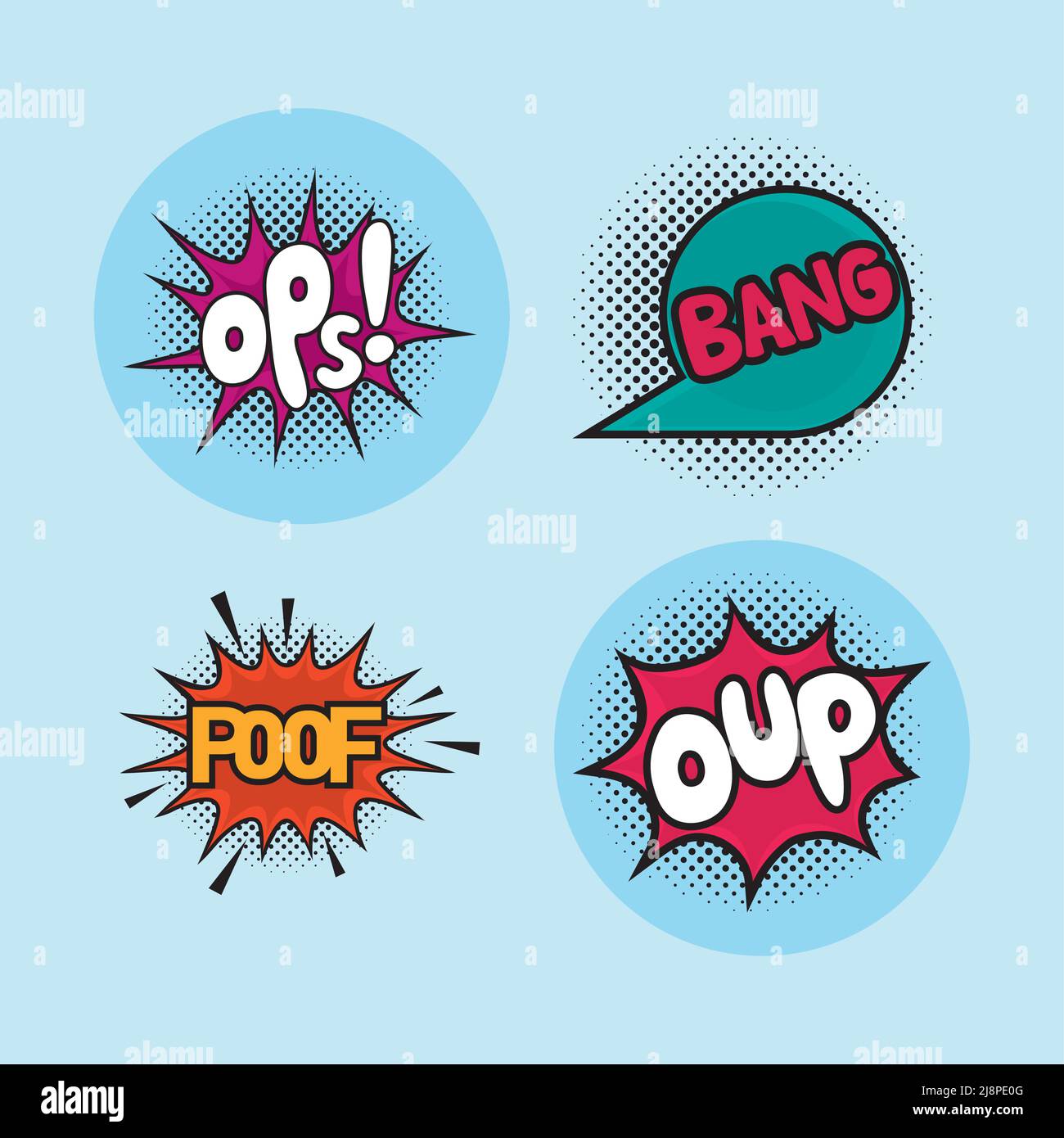 set of comic bubbles with halftone dot Stock Vector Image & Art - Alamy