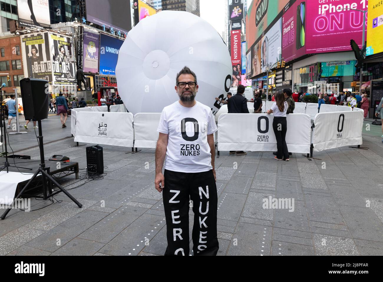 New York, New York, USA. 17th May, 2022. Artist PEDRO REYES stands ...