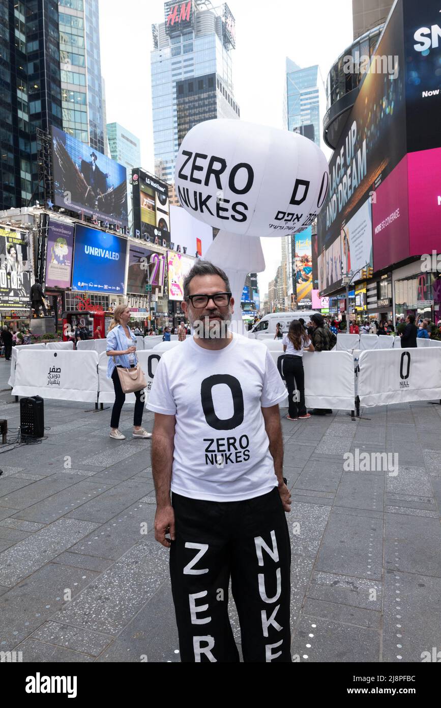 New York, New York, USA. 17th May, 2022. Artist PEDRO REYES stands ...